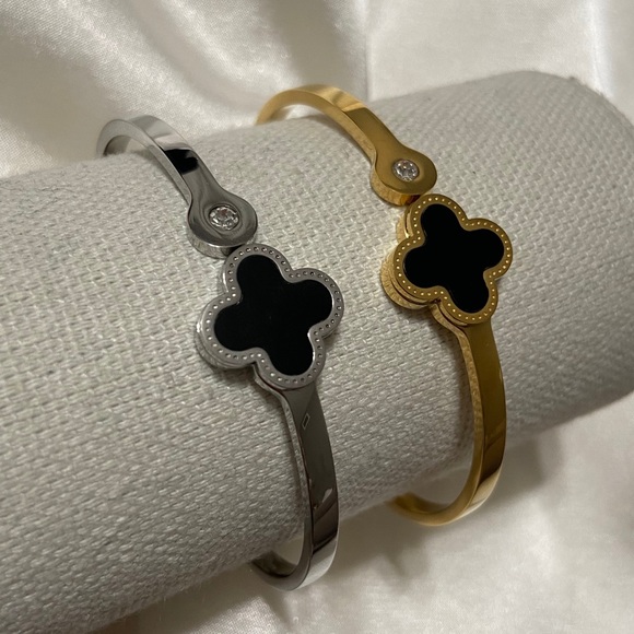 Jewelry | Stainless Steel Clover Bracelet | Poshmark